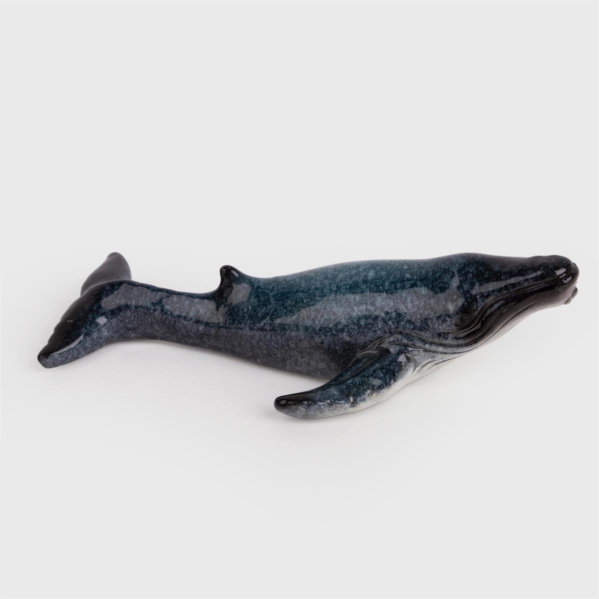 Mini Figurine, Humpback Whale Magnet, Polyresin, 4.13"L
