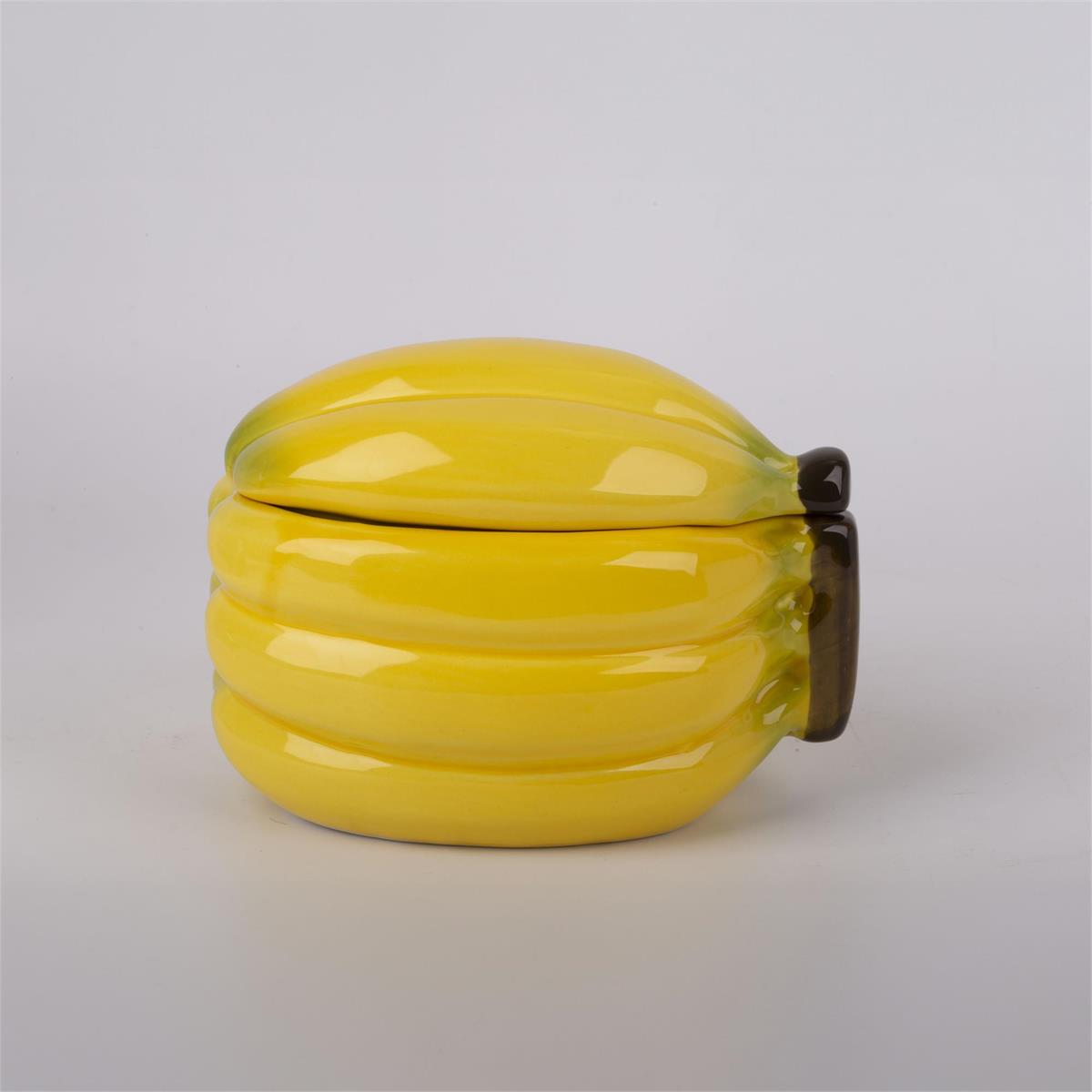 Banana Ceramic Storage Box, 5.71x4.33x4.1", bbx