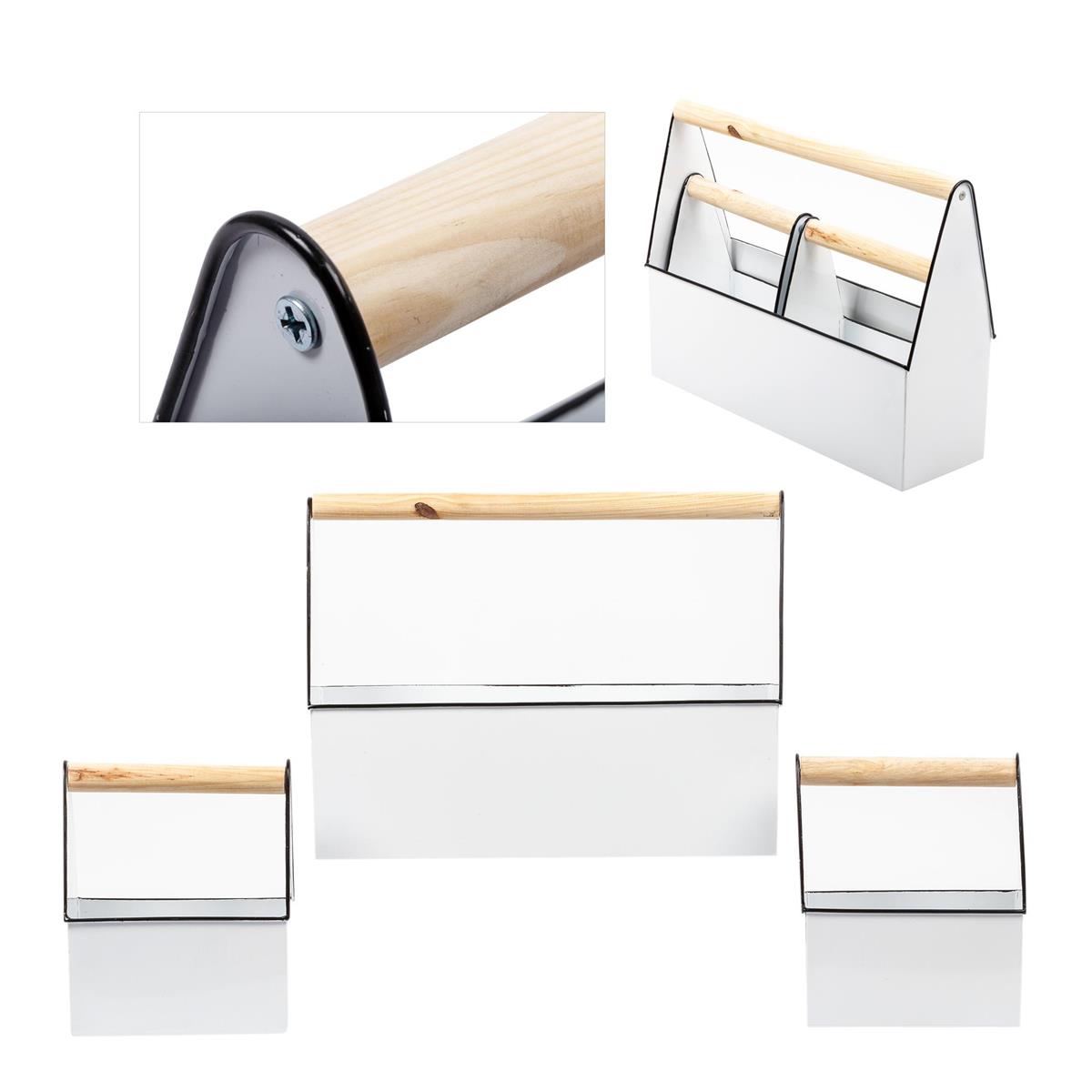 Farmhouse Enamelled 3pc Storage Caddy Set