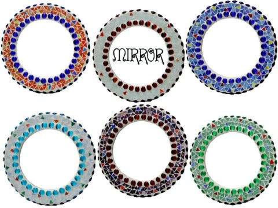9"D Mosaic Mirror, 6 col.