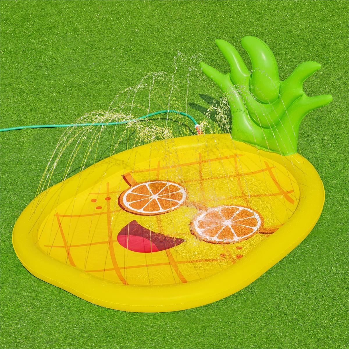 77"x65" Inflatable Sunny Pineapple Splash Pad, colour box