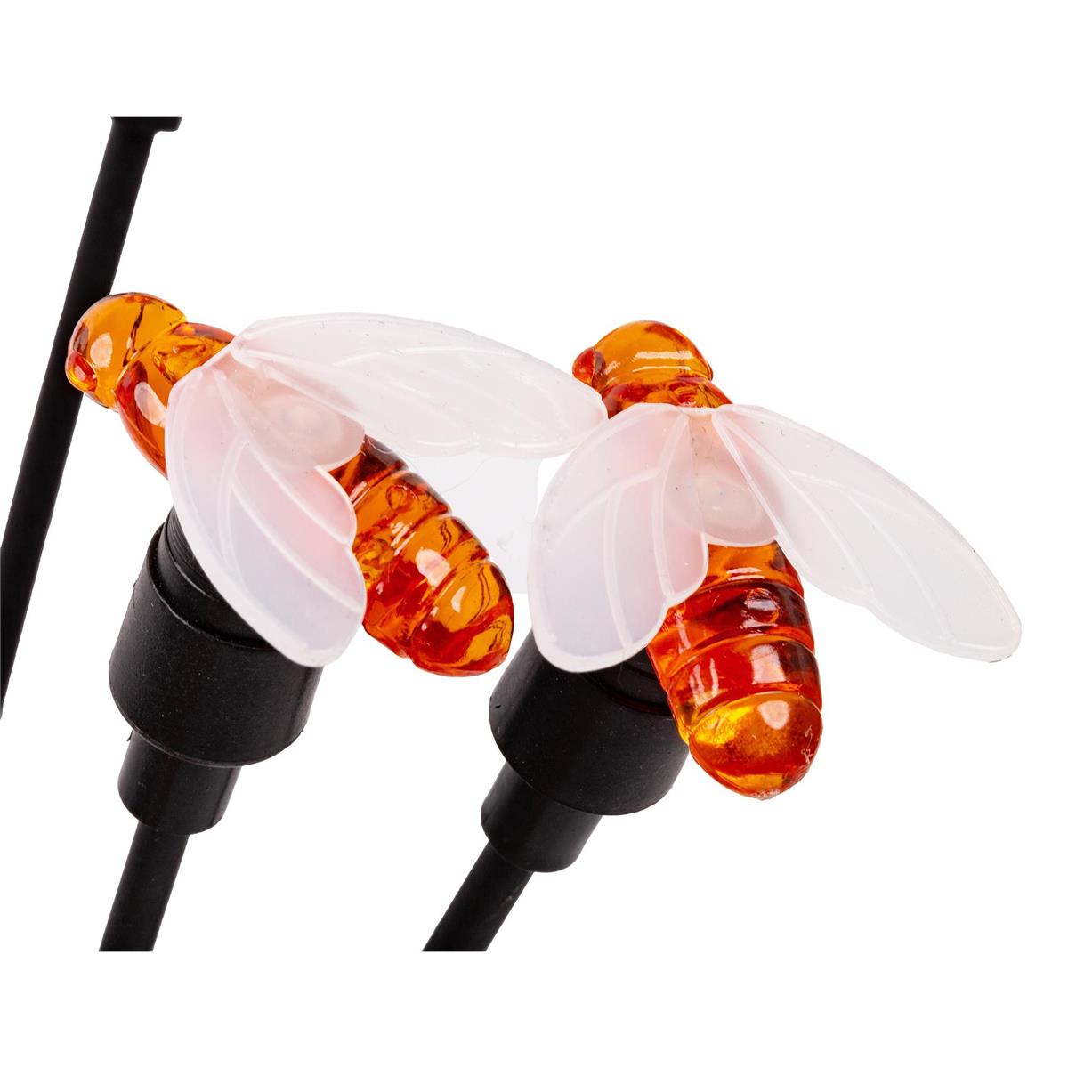 10 LED Solar Bee Firefly Light ,Warm White,c/b