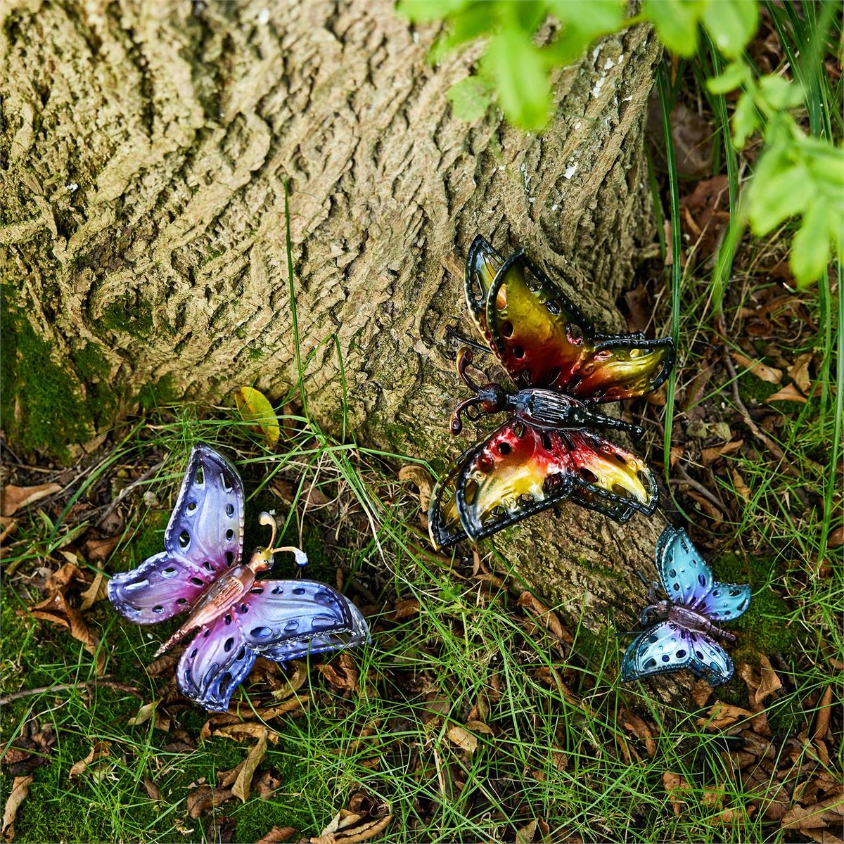 Country G. Metal Butterfly Garden DÃ©cor, Small/Medium/Large, 3/set