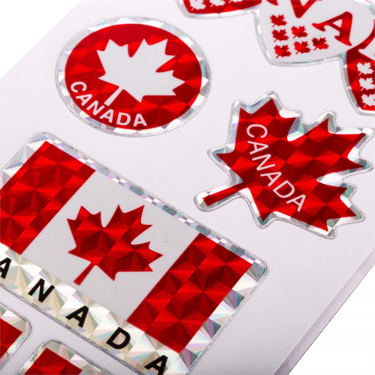 Woody 's Canadian Flag Sticker, 3 styles, pbh (H)