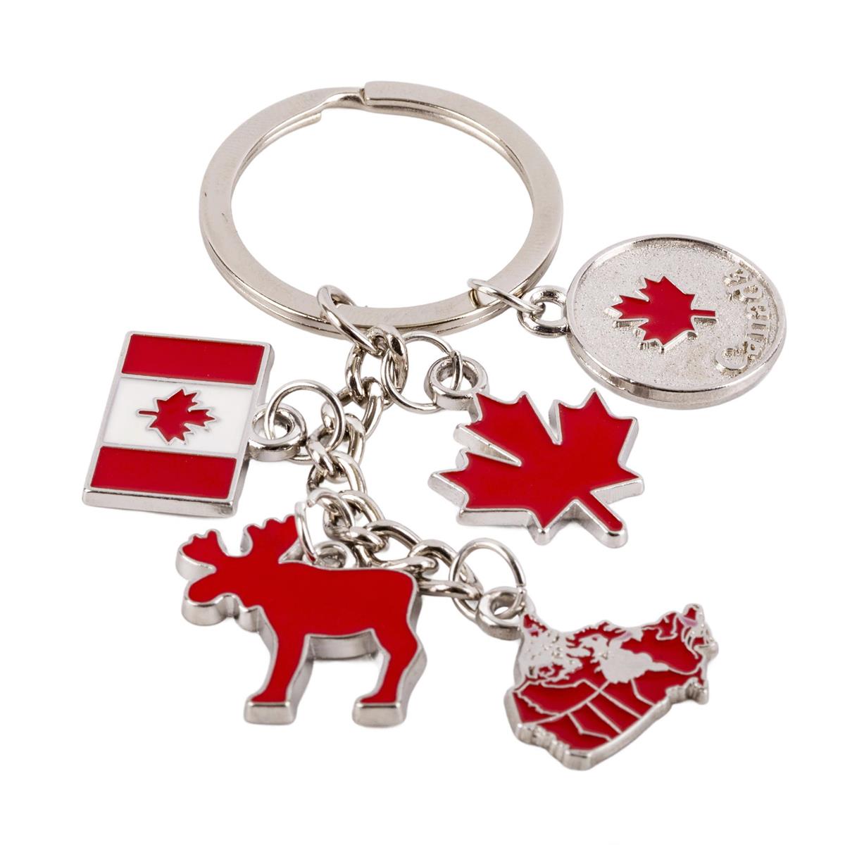 Canada Icons Keychain, Zinc charm. h/c