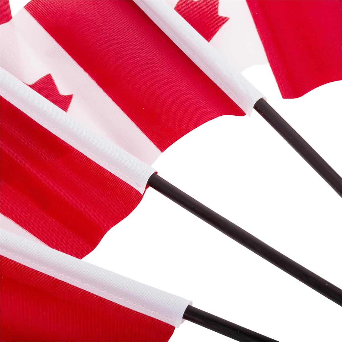 Canada 4pk 4"x6" Flags, w/10.25" Poles; Nylon, pbh (H)