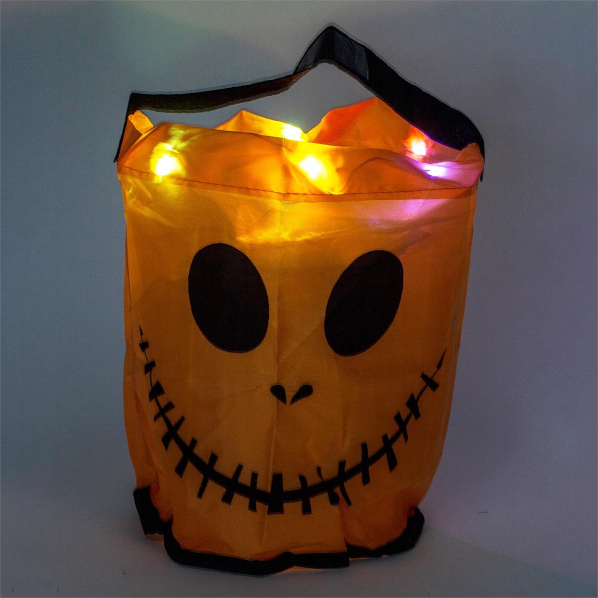 G.Ghouls 5 LED Light-Up Pumpkin Design Candy Bag, 2/S, header card