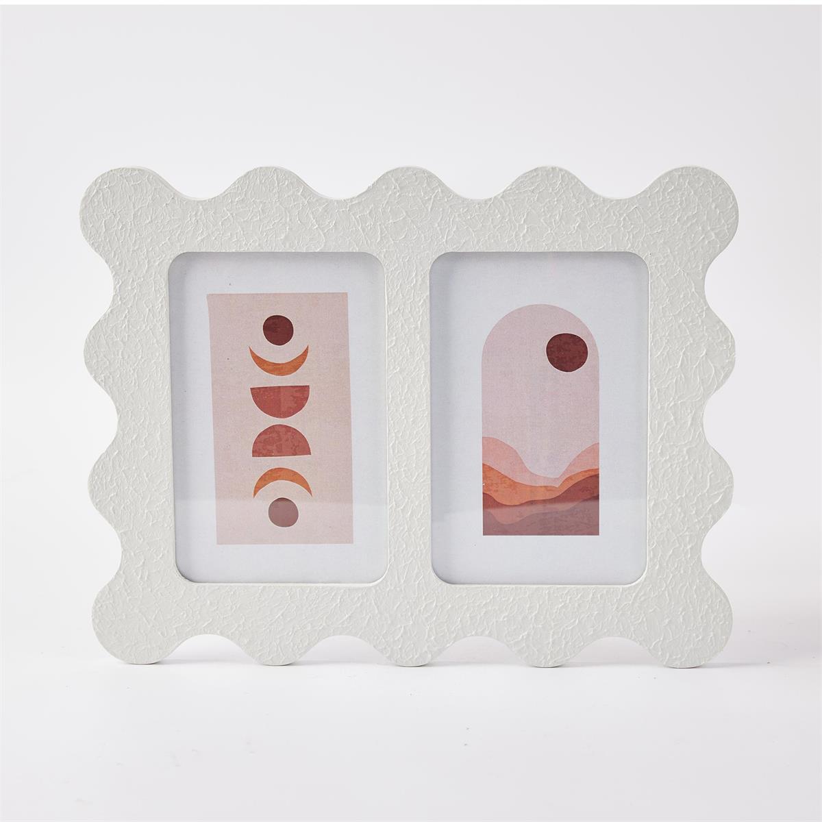 Wiggle Double Photo Frame, 2*4"x6", MDF, 10.6"x8.25"