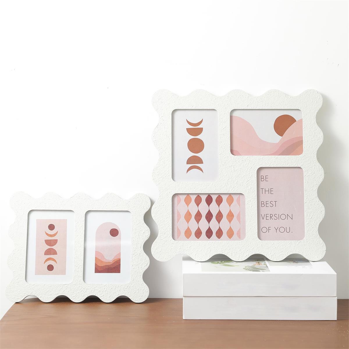 Wiggle Double Photo Frame, 2*4"x6", MDF, 10.6"x8.25"