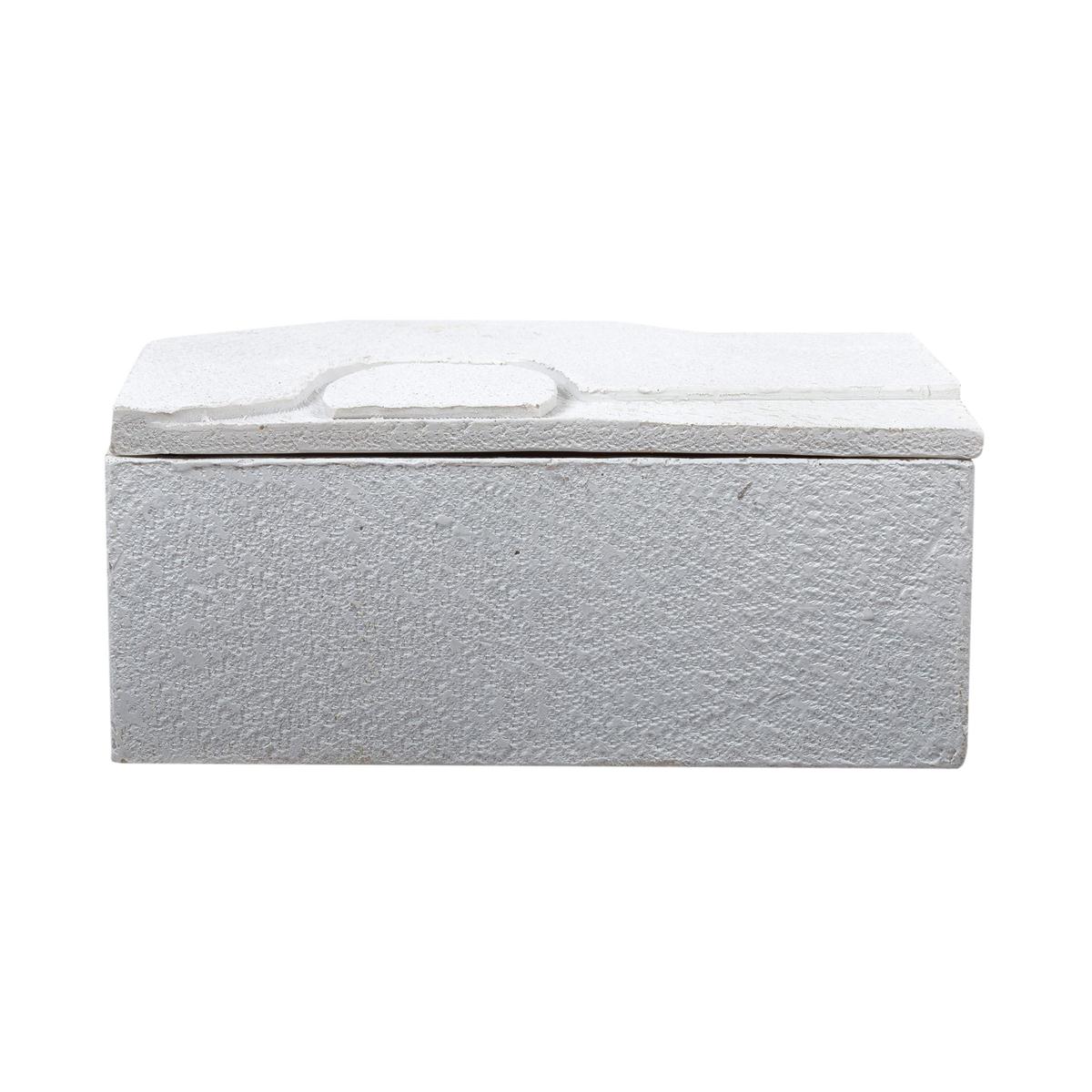 Decorative Storage Box, 5.75"x4.5"x2.5", Textured Polyresin