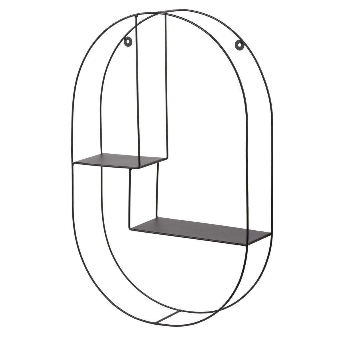 Oblong Metal Wall Shelf, 16"x24" 16"w x 24"h x 4"d