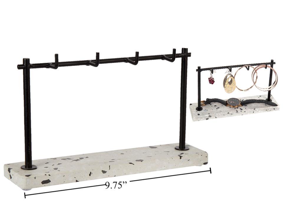 Terrazzo Jewelry Organizer Stand, 9.75"x5.5", bbx/col label
