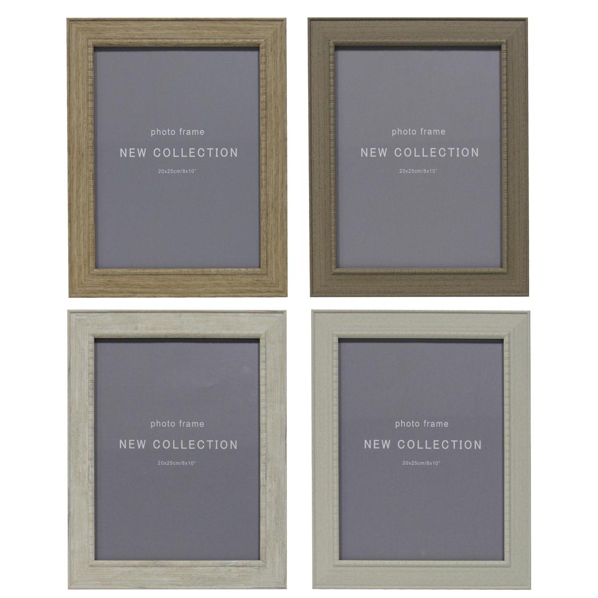 ELLA 8X10" RIDGED PS FRAME, 4 Assorted Colours,