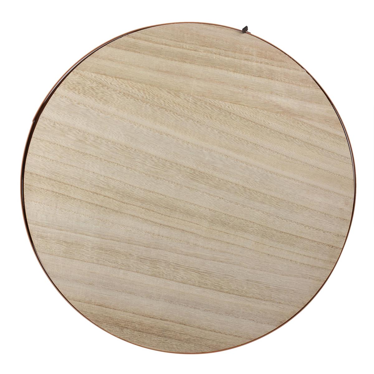 Wire Side Table, 15"D x 16"H, Terracotta, Metal/MDF, 38x38x40cm