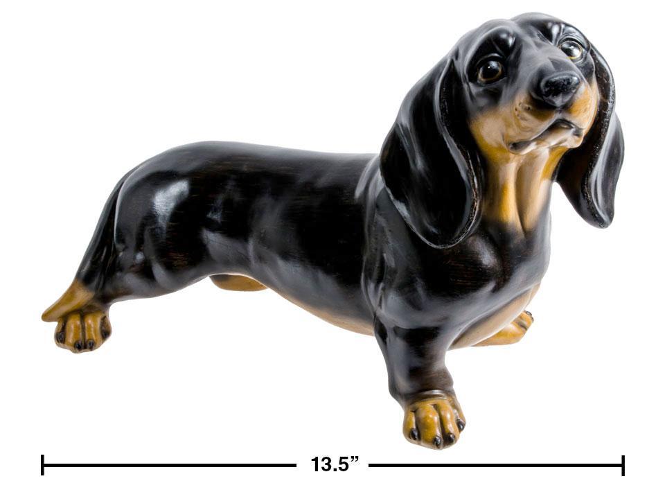 13.5" Standing Daschund Dog Figurine, brown box