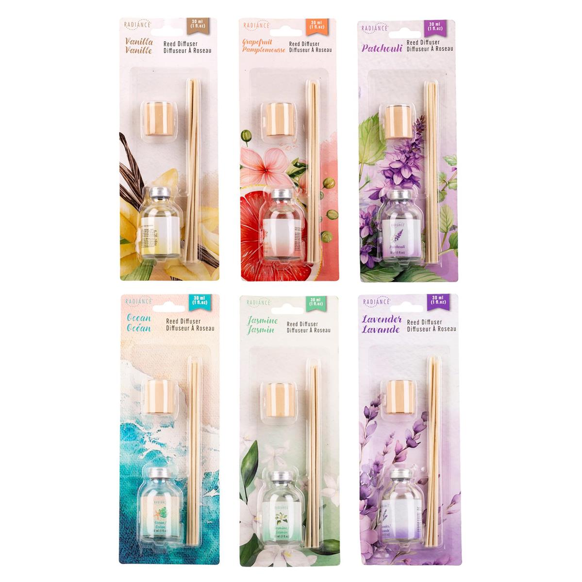30ml Reed Diffuser, 6Asst scents, blister card