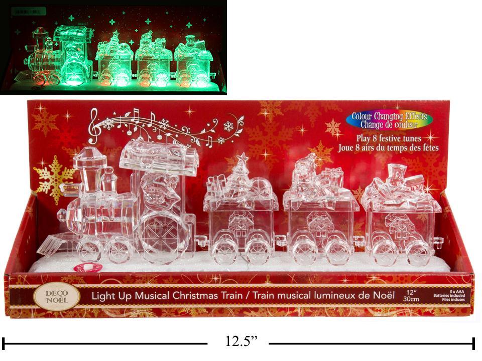 Deco N. Xmas Musical Light-Up Train , Colour Changing, try me box
