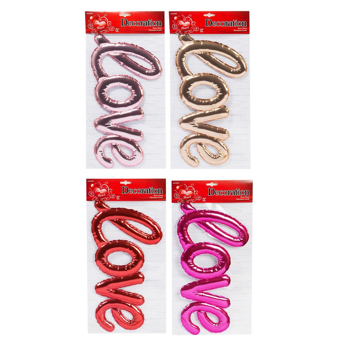 V'tines Pop-Up Foil "LOVE" Room Decor, 18.5''x9.5'', 4/c, header