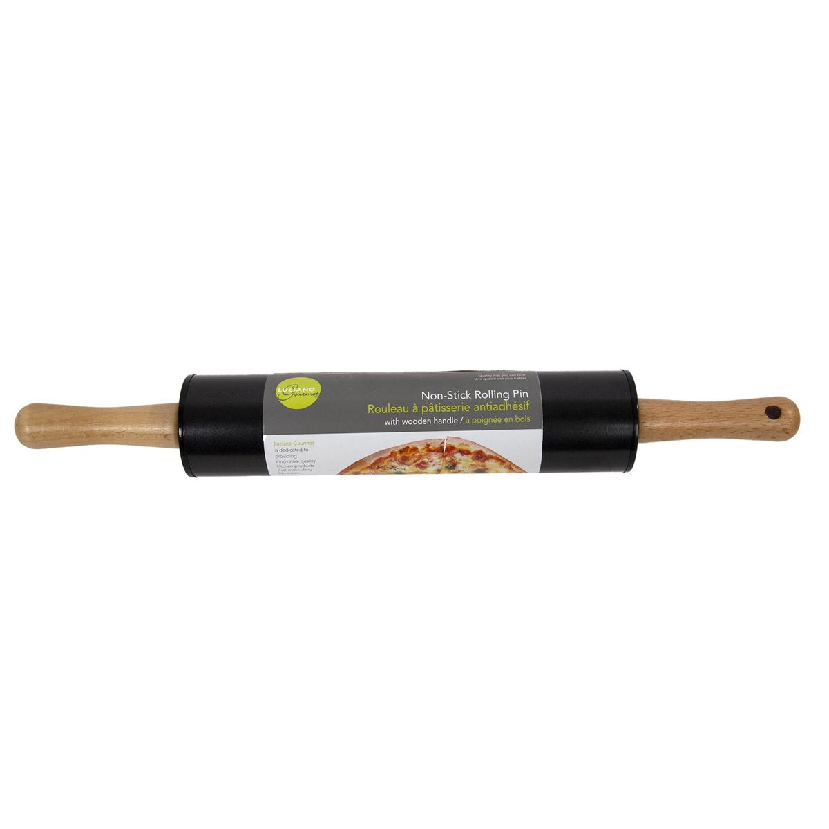 L. Gourmet Non-stick Rolling Pin w/Wdn. Handle, shrink wrap (CP)