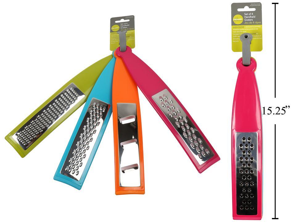 L.Gourmet Set of 4 Handheld Graters header (CS)