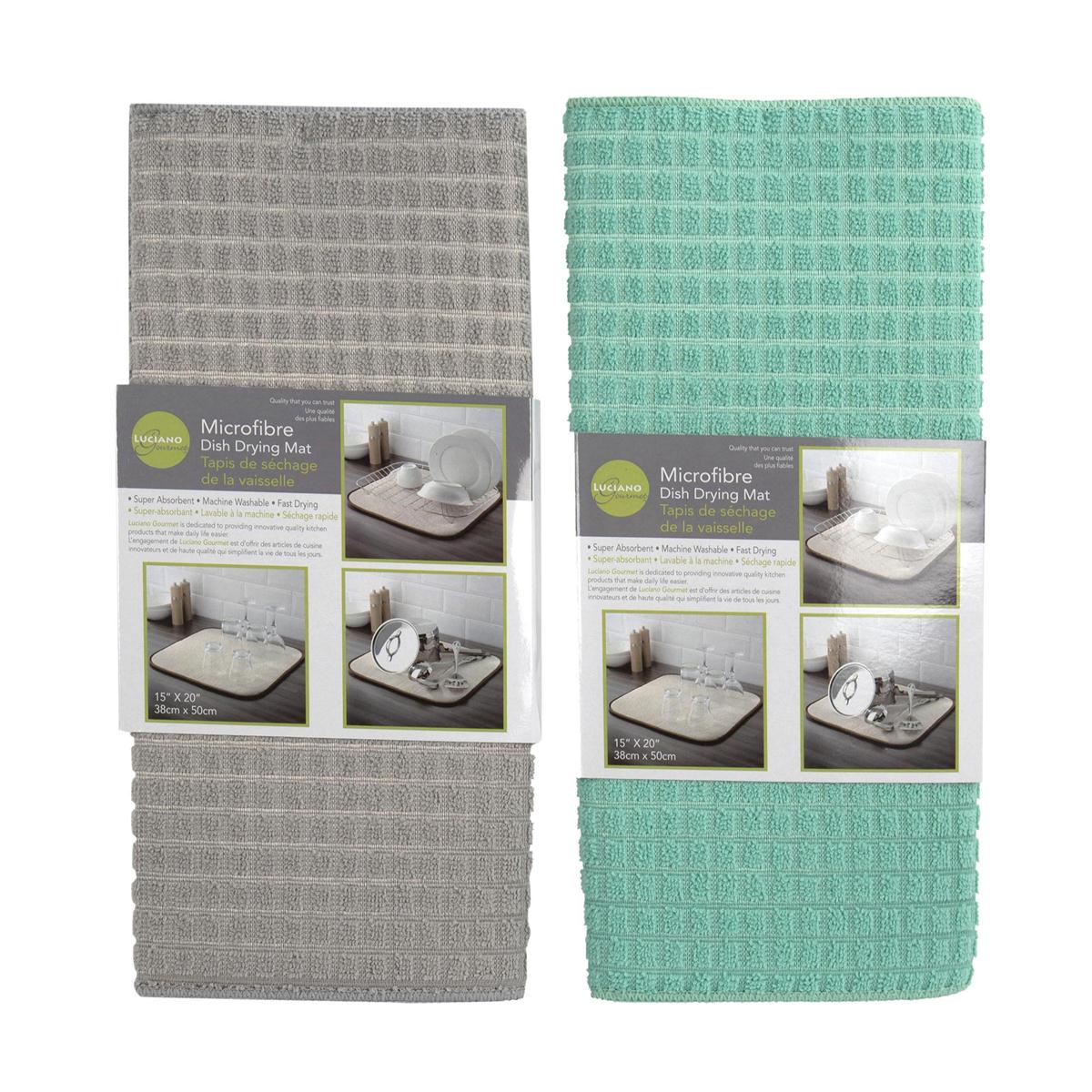 L.Gourmet 15" x 20" Dish Drying Mat 2 colours, card insert