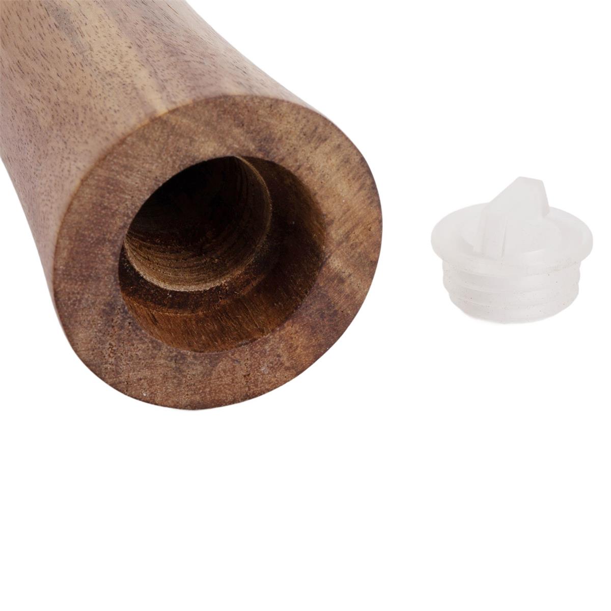 L.Gourmet Acacia Wood Salt / Pepper Shaker, shrink w/ col. label