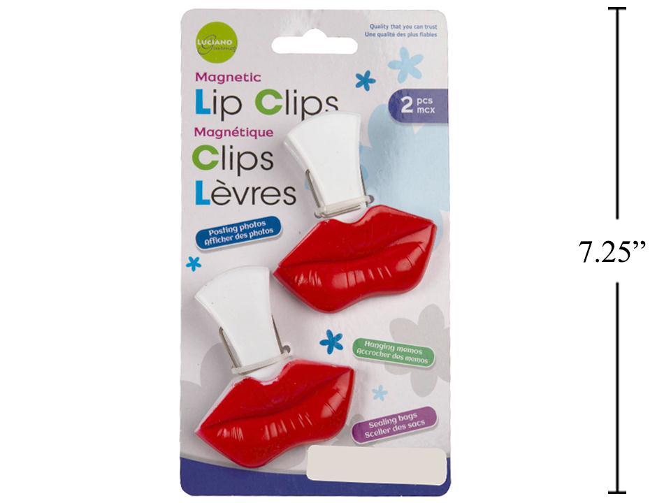 L.Gourmet 2-pc Magnetic Lip Clips, toc, 12/clip strip