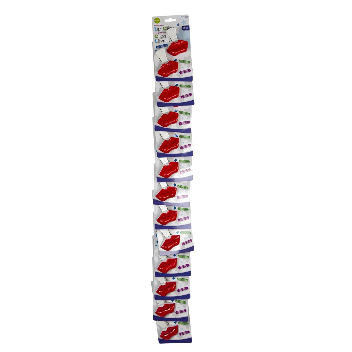 L.Gourmet 2-pc Magnetic Lip Clips, toc, 12/clip strip