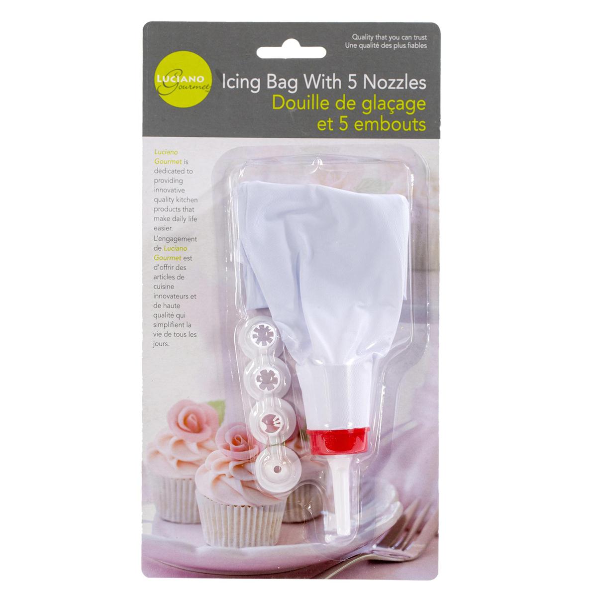 L.Gourmet PVC Icing Bag,w/5 Nozzles ,b/c (=#80128-HC) (CP)