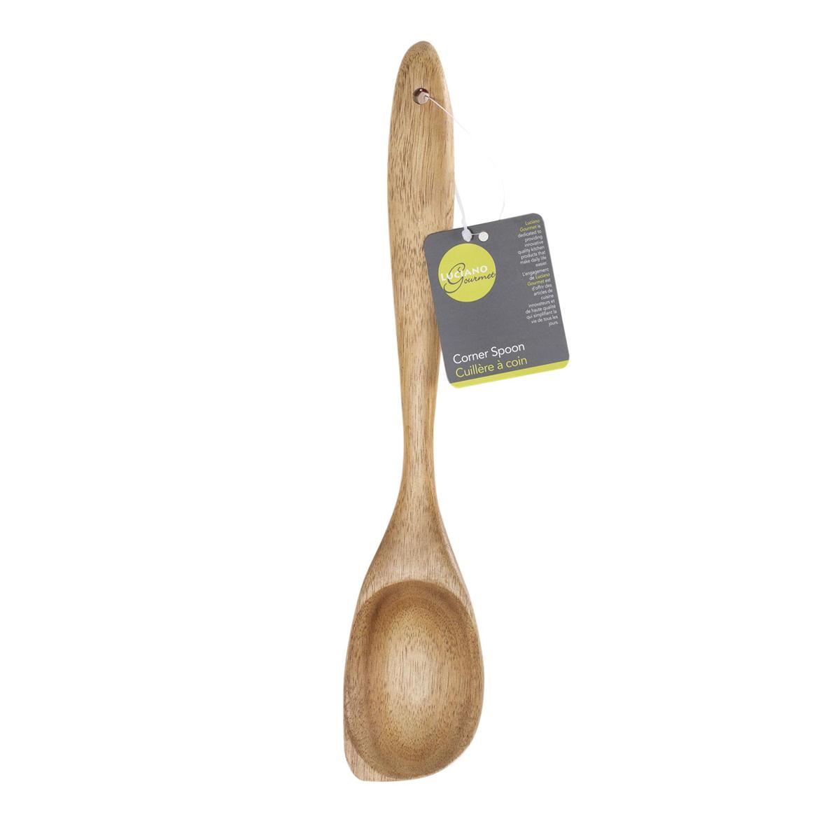 L. Gourmet Kitchen Acacia Wood Turner Spoon, 6.2 x 30cm, hangtag (CP)