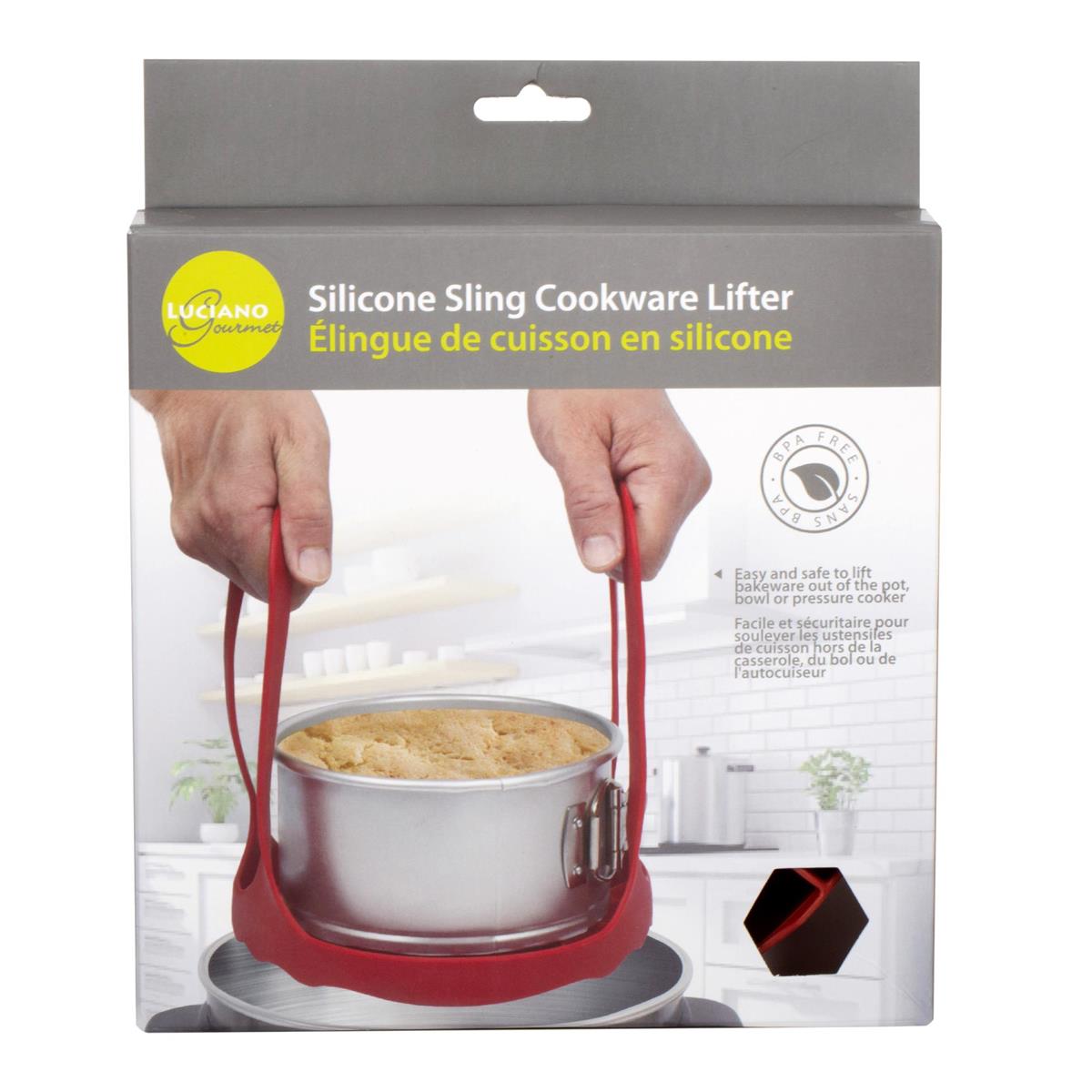 L.Gourmet Silicone Sling Cookware Lifter, 19cm Dia. x 16cm H, cbx