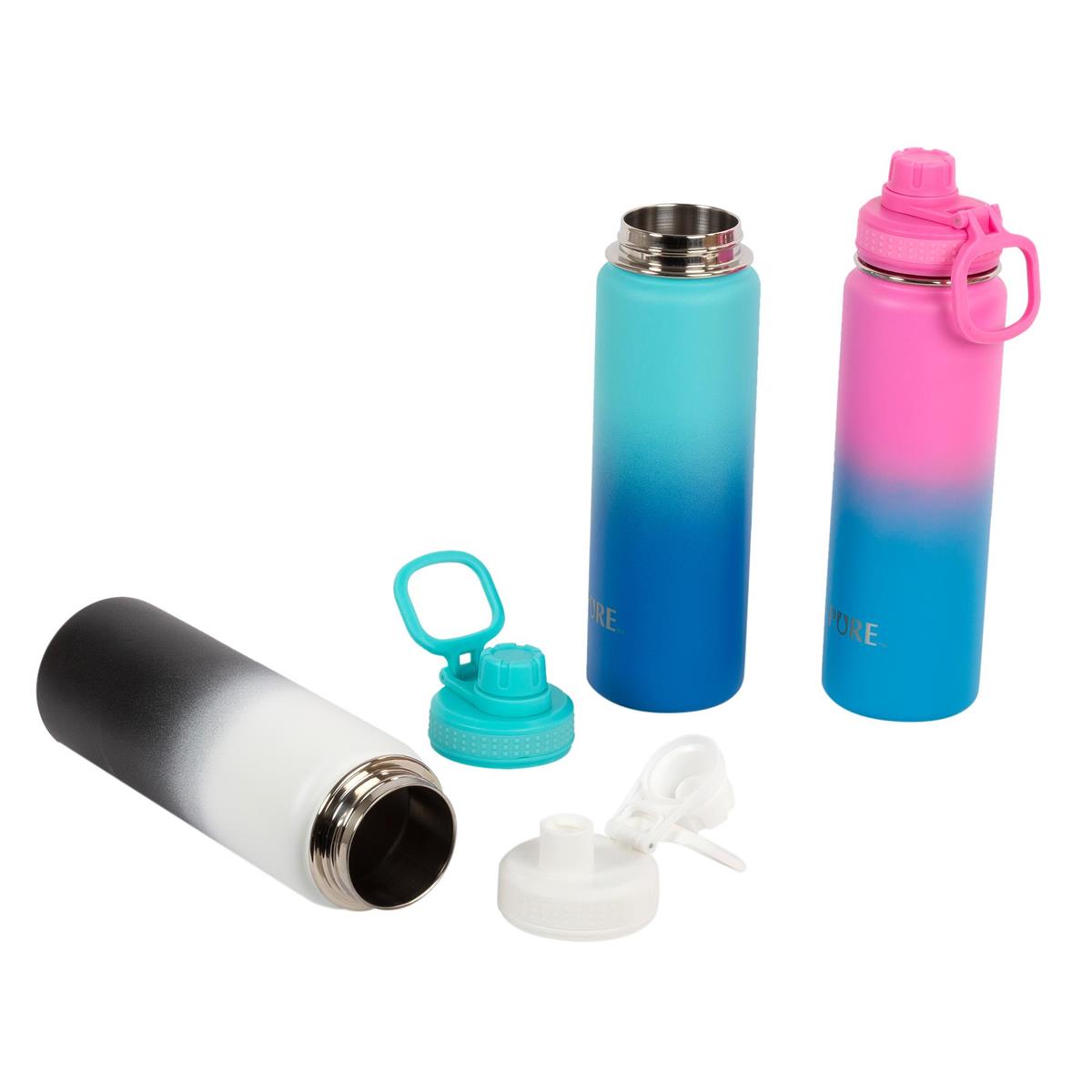 PURE 720ml Thermal SS Bottle w/ Spout Lid&Handle,3c(ambient),6/PDQ (#70916)