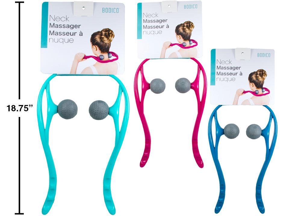 Bodico Neck Massager, 3 col: turq./ magenta/mint green, pvc wrap(HZ)