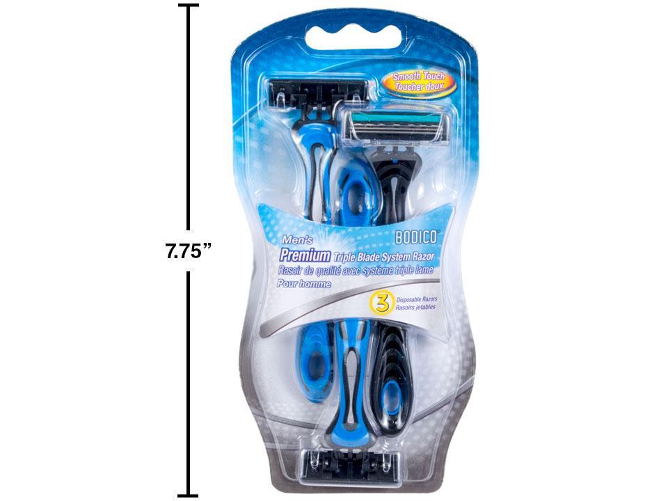 Bodico, 3-pc Men Razors, S/S triple blade, b/c