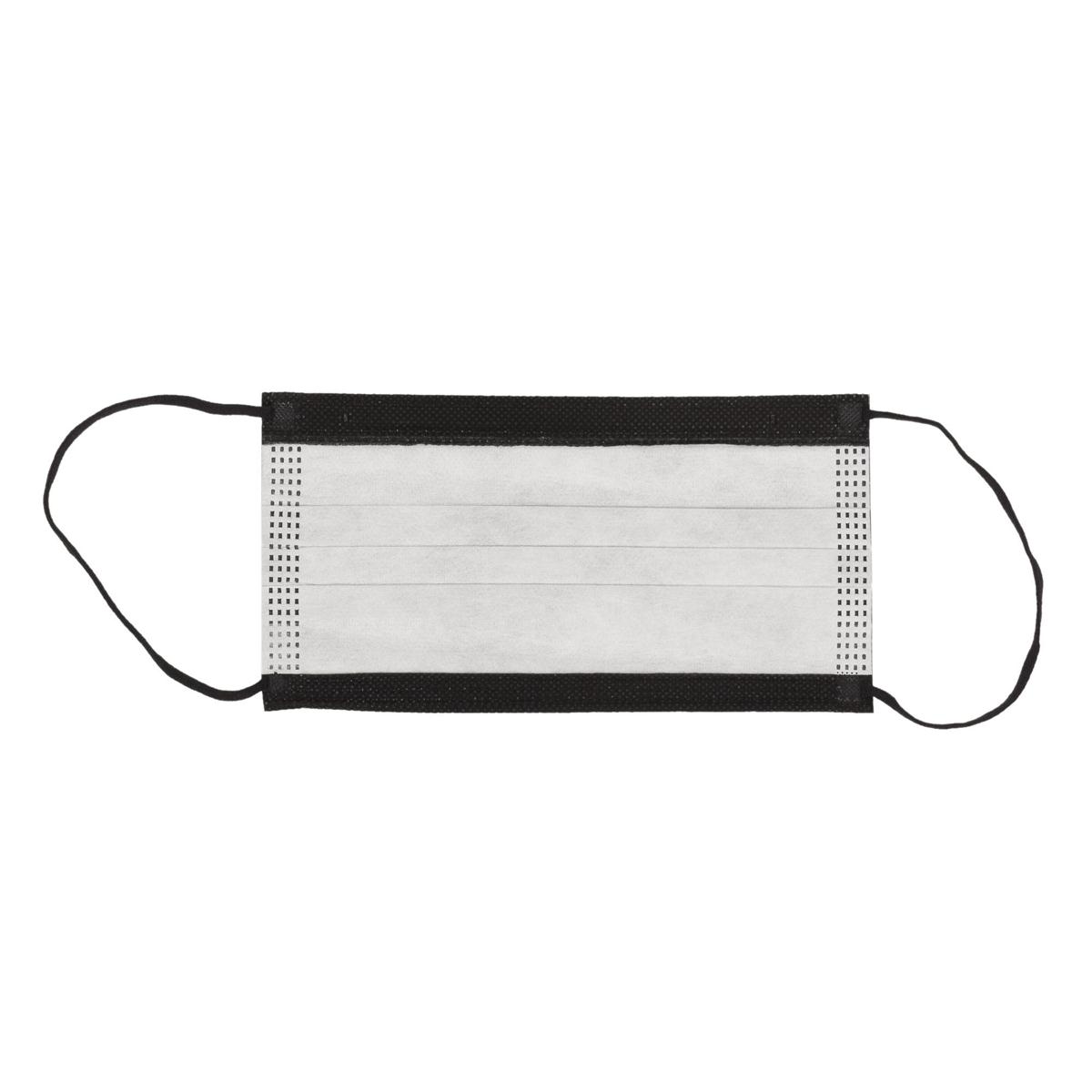 Bodico 50pk Disposable Mask BLACK 4 ply w/ Ear Loop, Colour Box (CP)