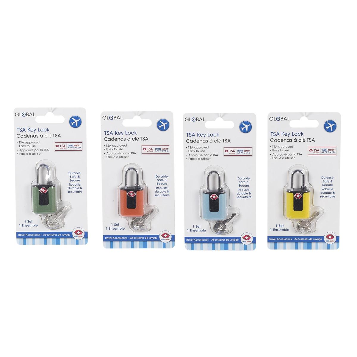 Global, TSA Colour Key Lock, two-colour contrast,4 asst, b/c,