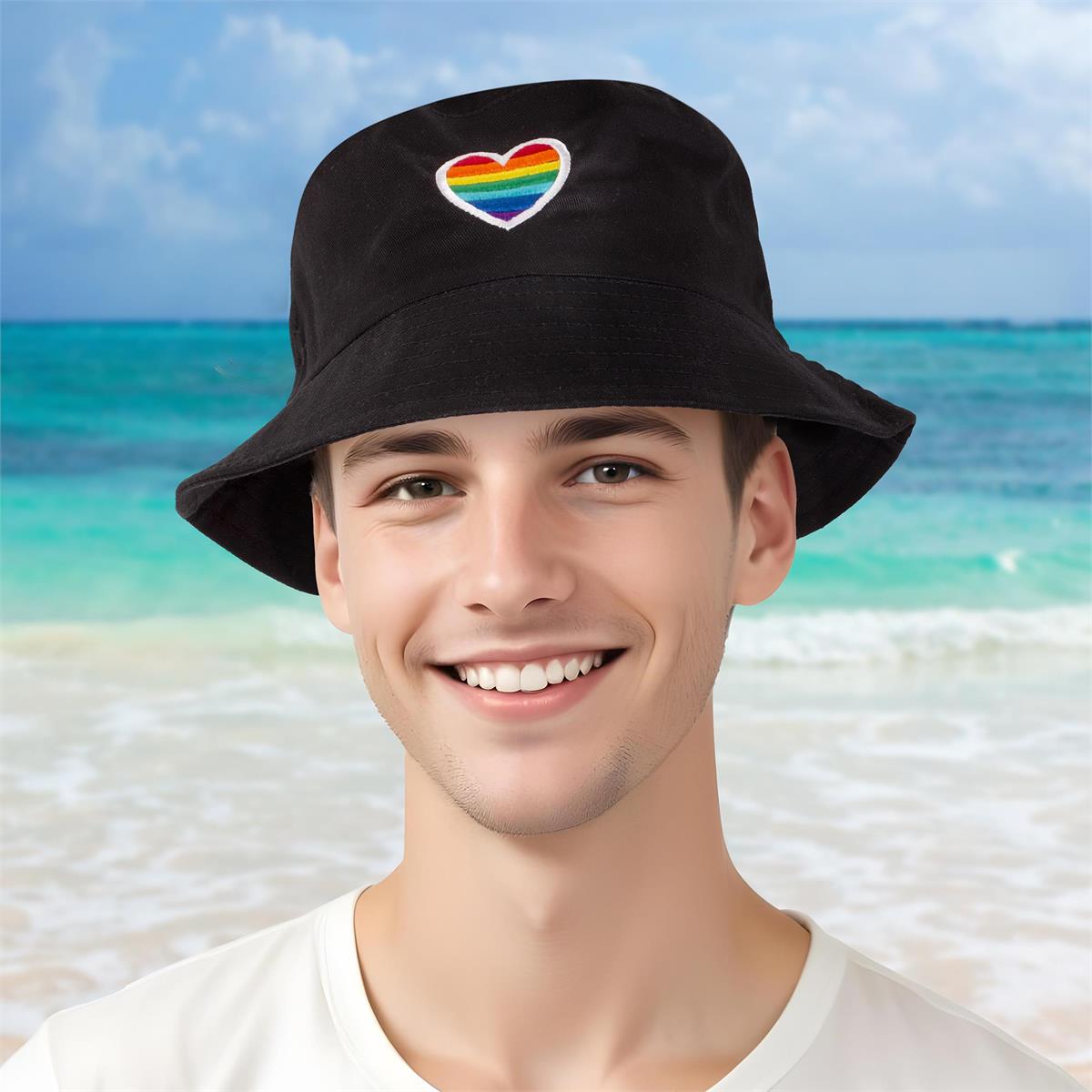 Celebrate Pride Adult Bucket Hat One Size,Black,cht