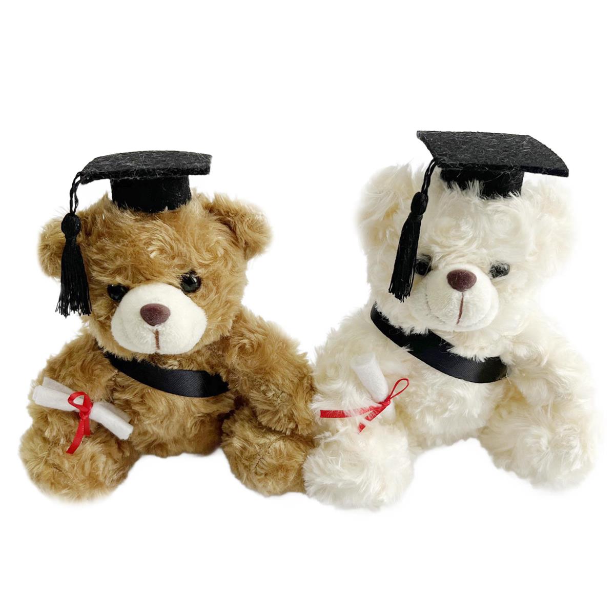Graduation 6" Teddy Bear Plush, 2asst.,cht