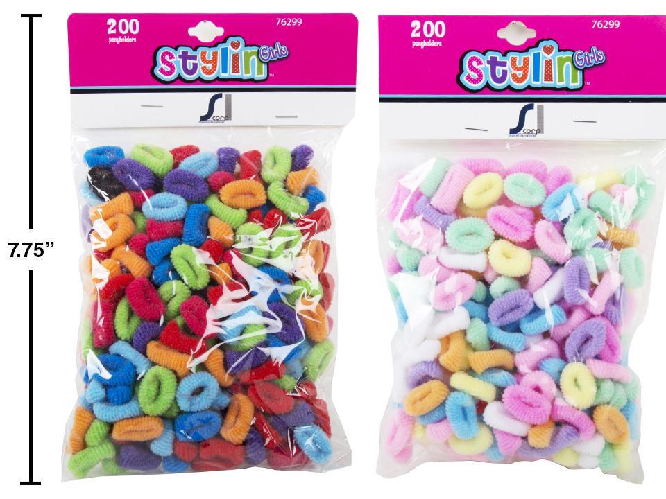 Stylin G, 200-pc Terry Ponyholders, 2 col., header card