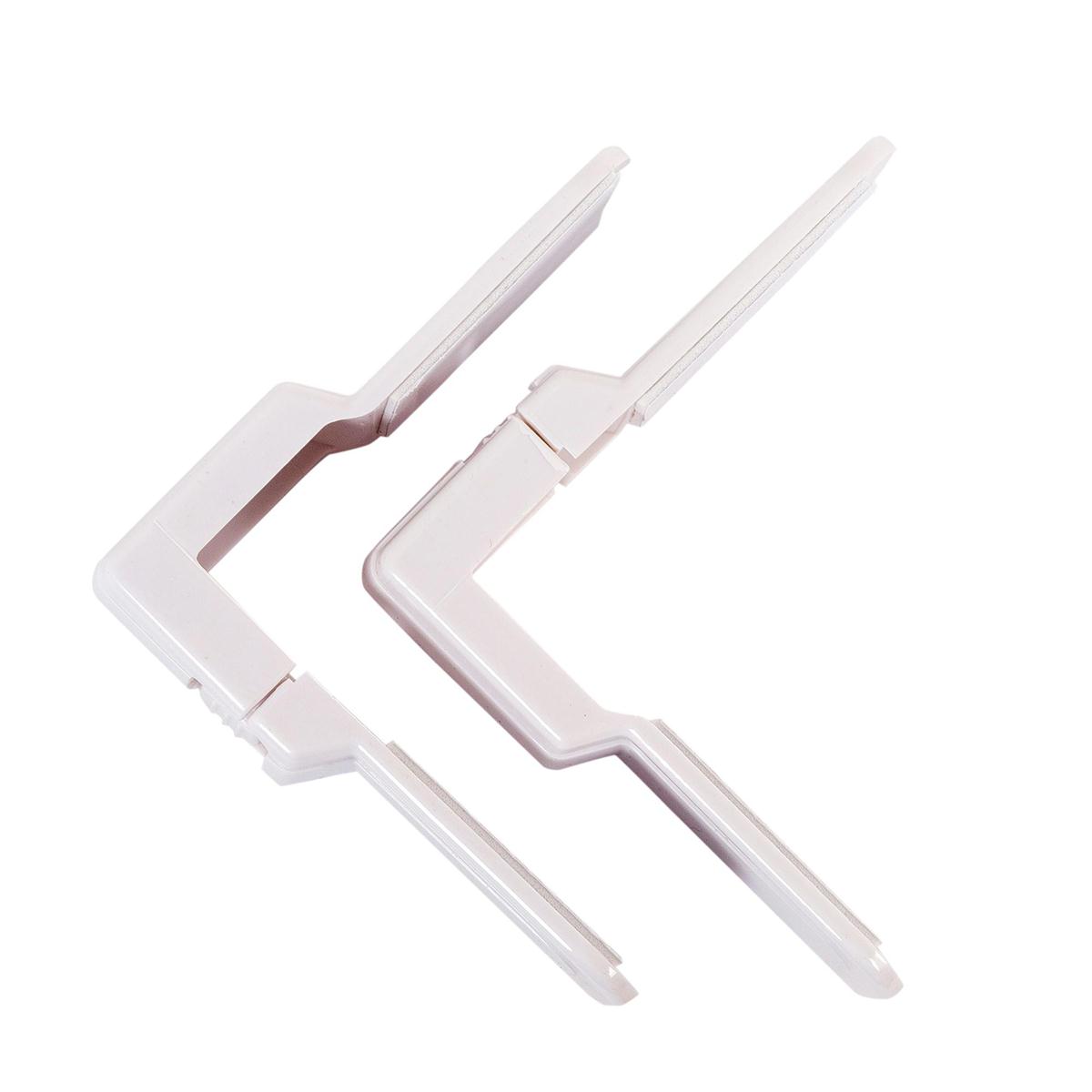 Tootsie Baby, 2pc White Angle Lock, 3x3x1.5", b/c
