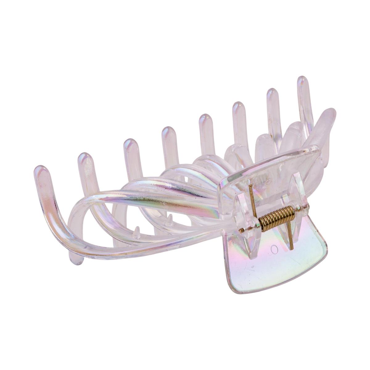 Stylin, 12cm Clear Iridescent Claw Clip, h/c