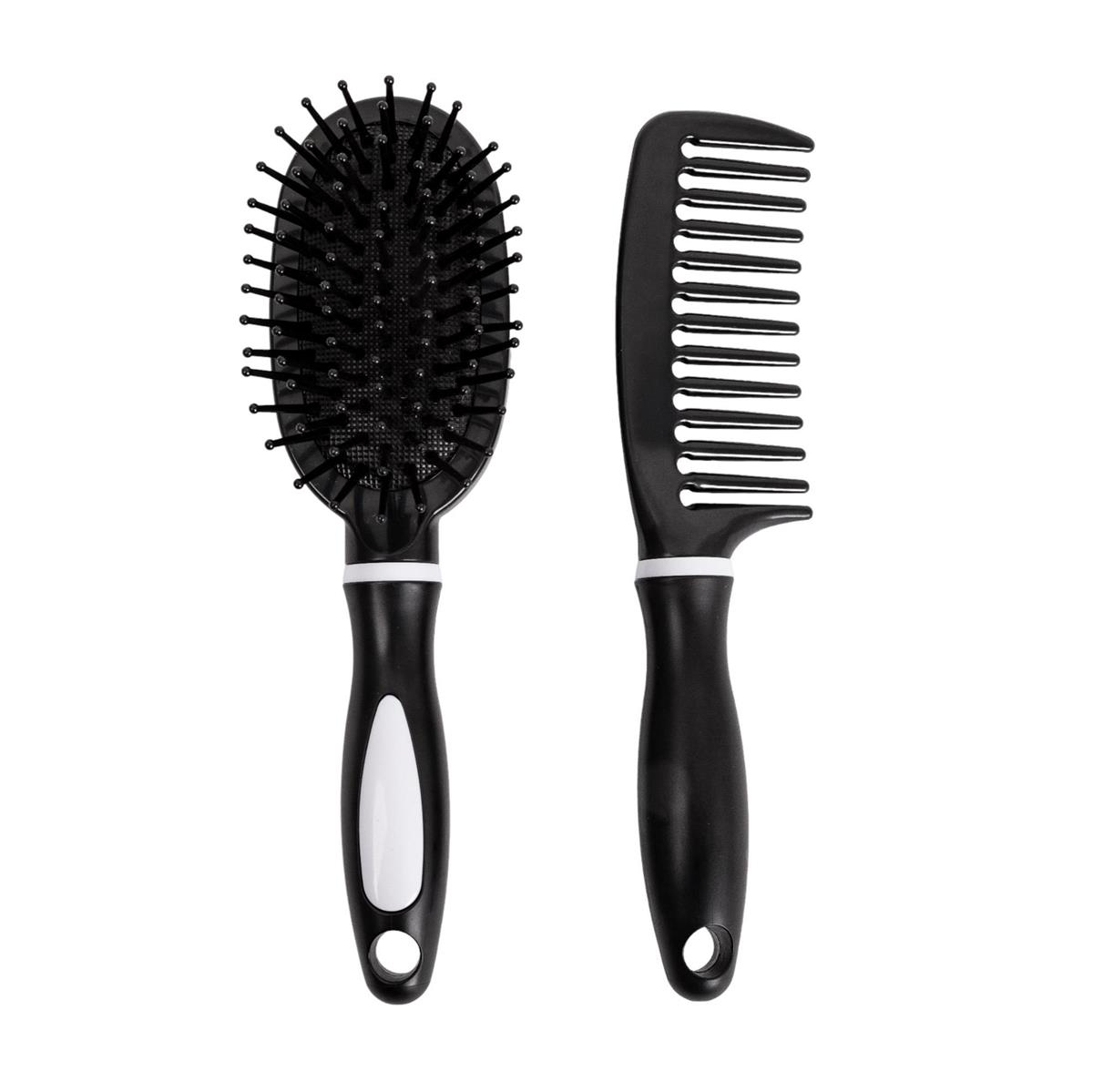 Bodico, Travel Hairbrush, 2-asst ratio: 8 brush/4 comb, 18cm, ht