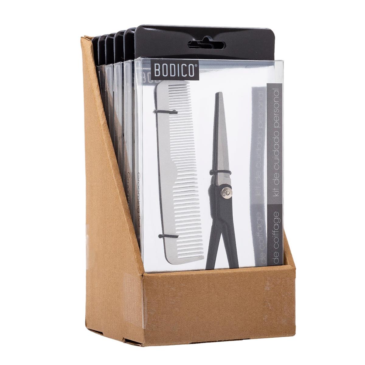 Bodico, Hair/Beard Grooming Set 2-pc, Matte, 17.5cm/13.2cm,PVC box
