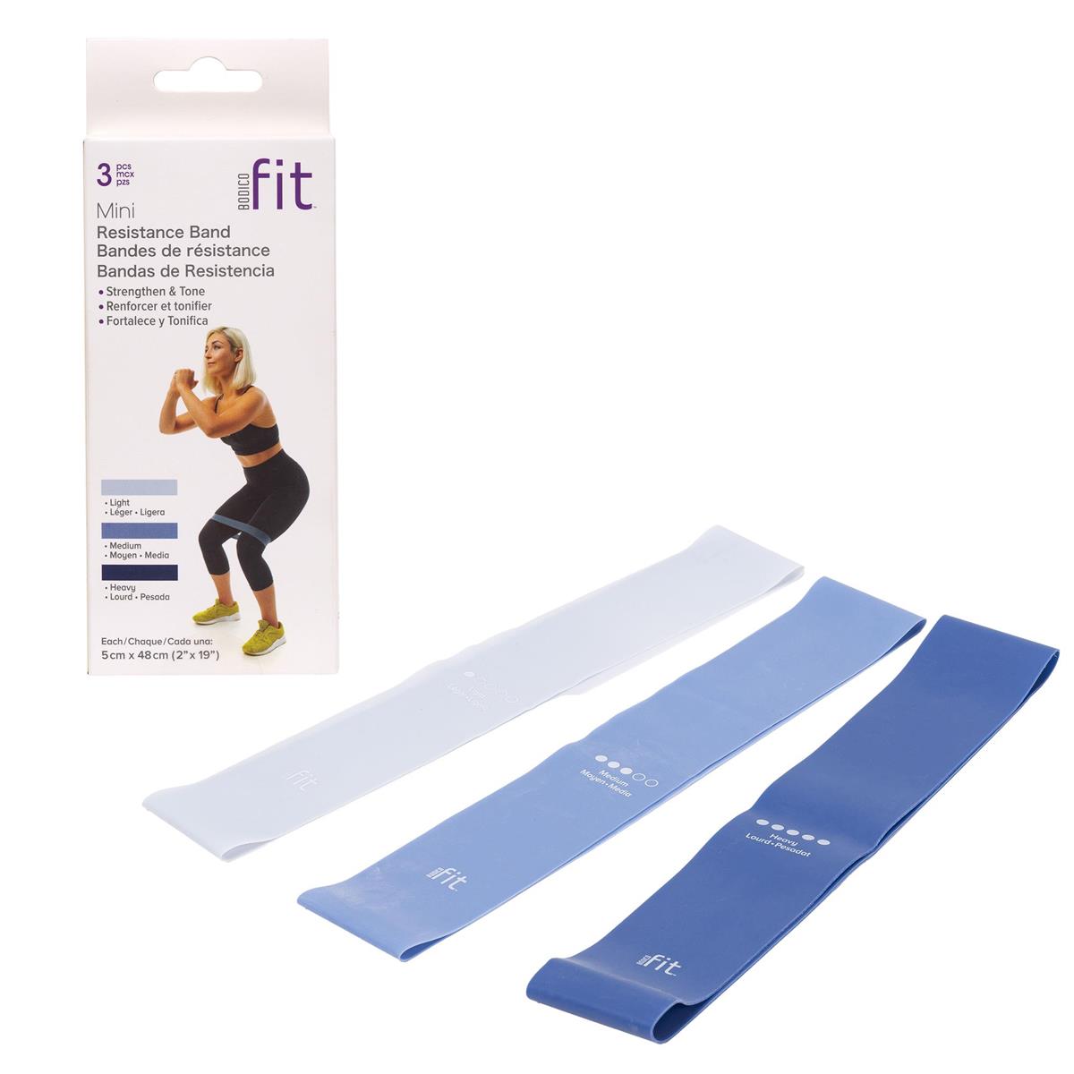 Bodico Fit, Mini Resistance Bands 3pk, TPE, col window box