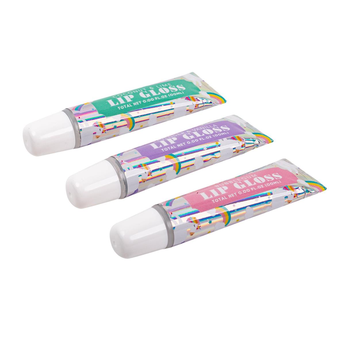 Pure Passion 3pcs Lip Gloss Set ,15ml, unicorn, col box, lot # req