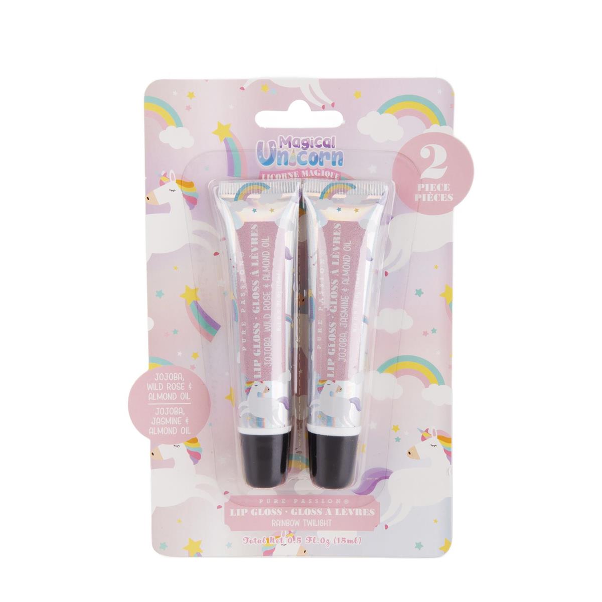 Pure Passion 2pcs Jojoba Lip Balm UNICORN,15ml, bc, 8/pdq