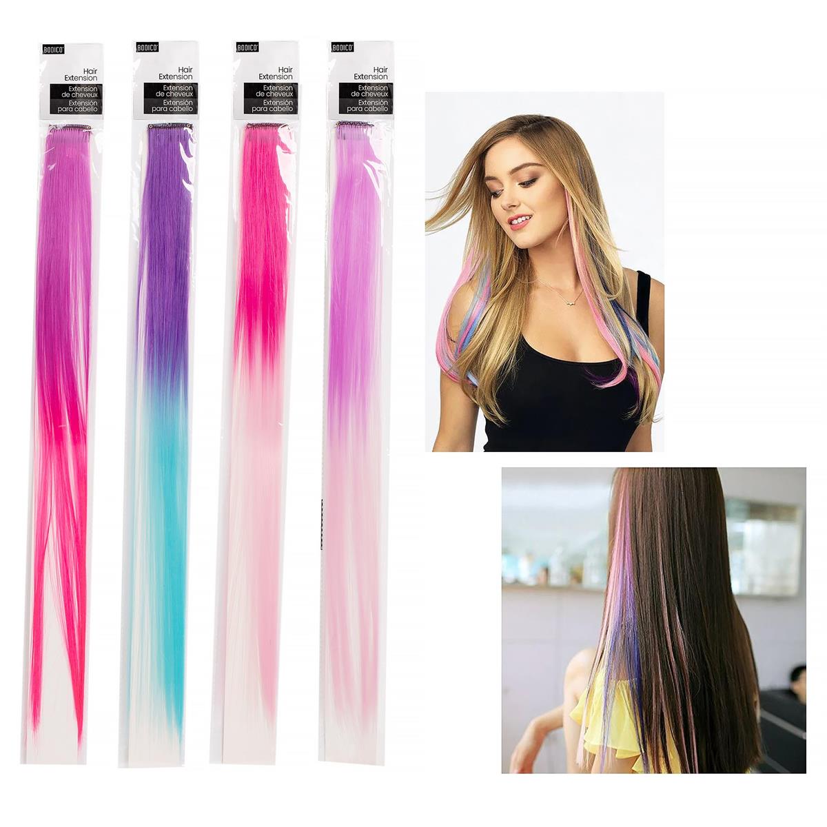 Fab, Ombre Hair Extension ,w clip, 4-asst, pbh