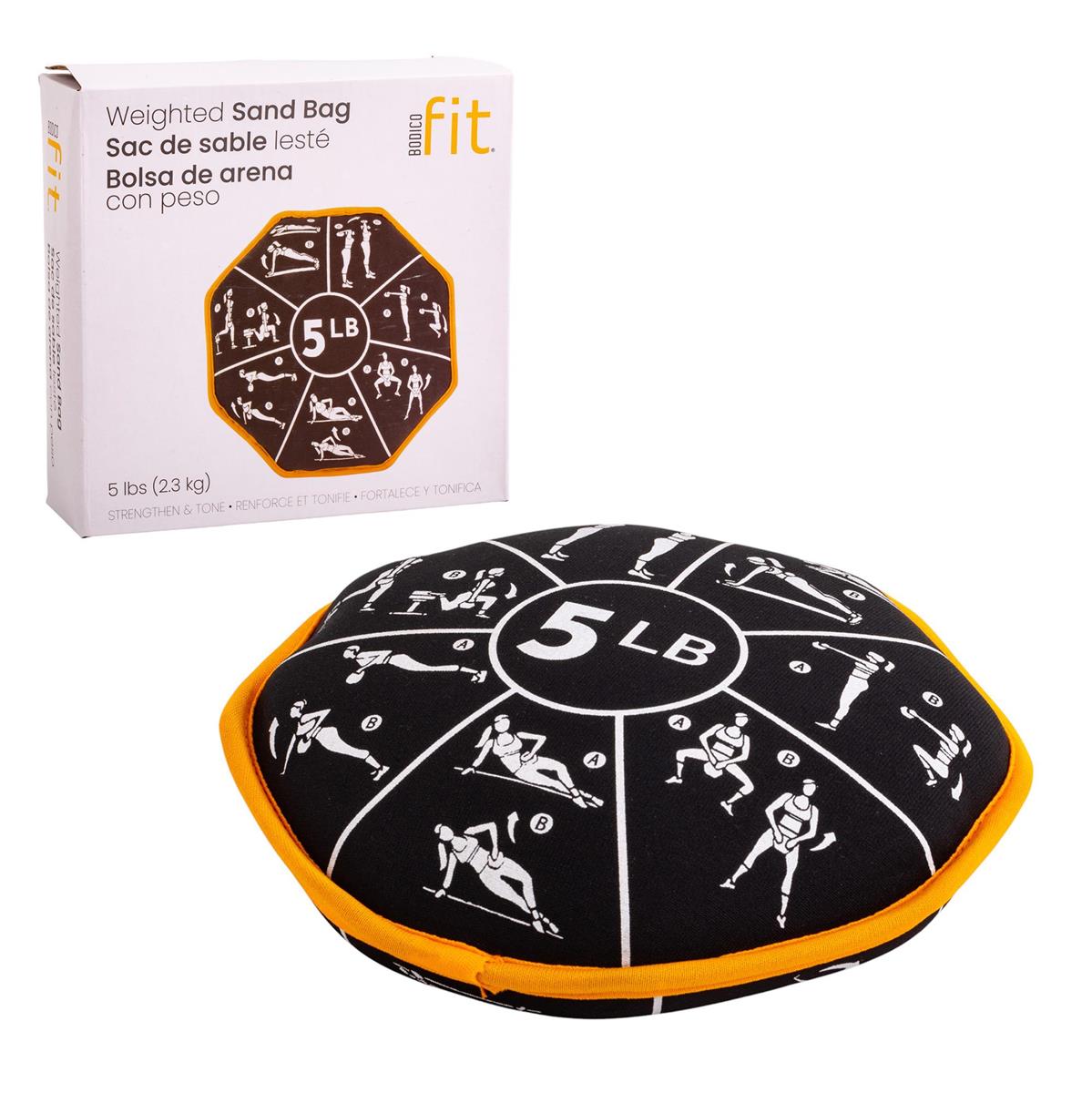 Bodico Fit, 5lbs Sandbag w/ Graphic Instructions, col box