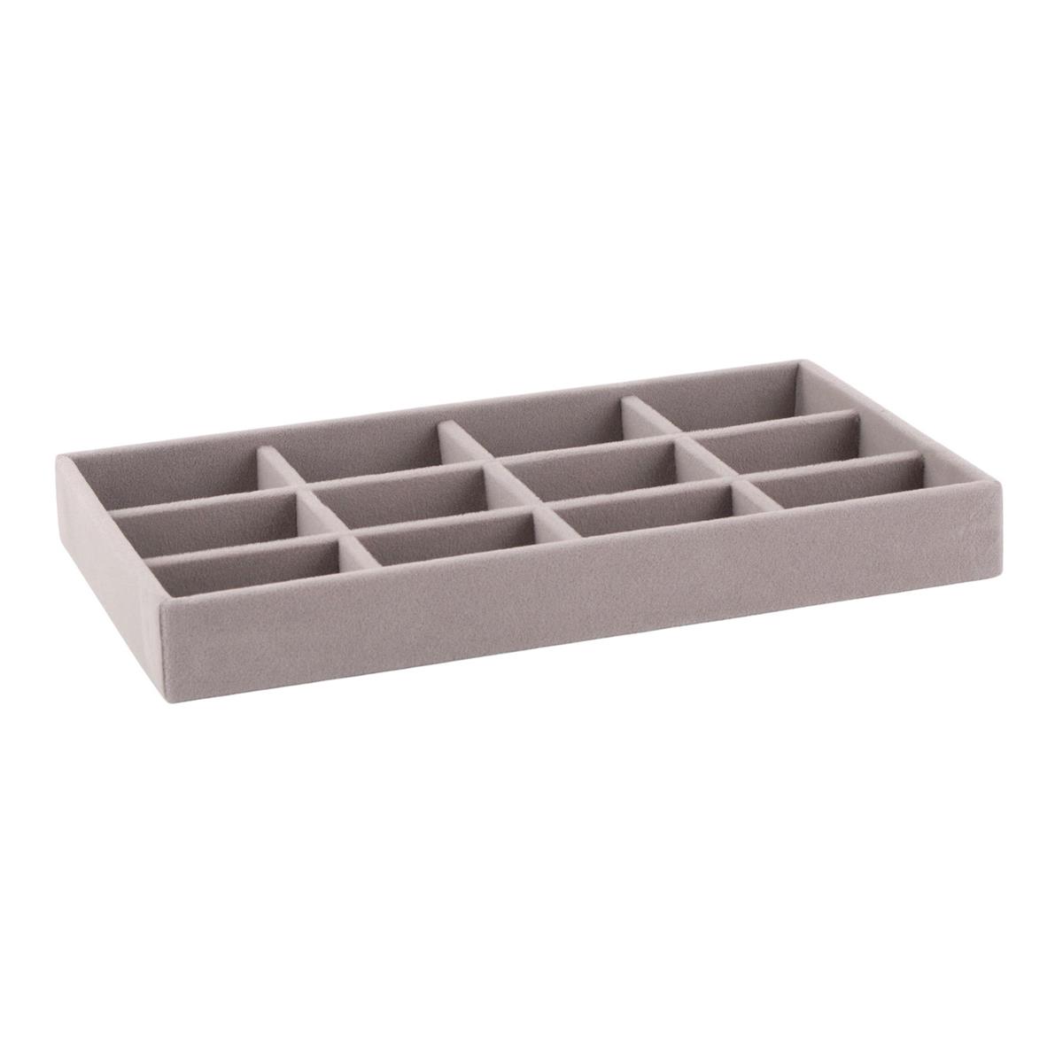 Bodico, Jewelry Organizer Tray, 21X12.5X2.3cm, flocked, wrapper