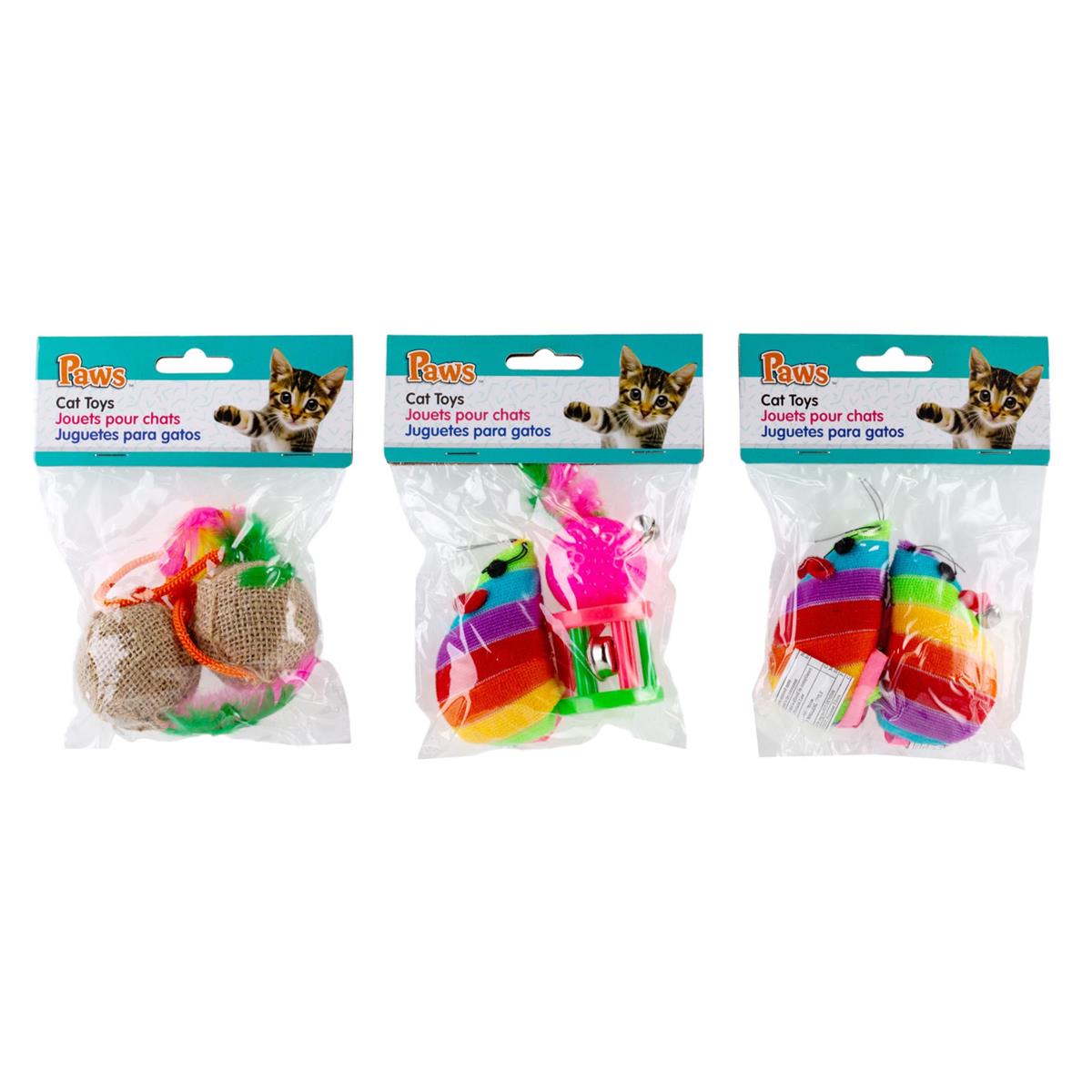 PAWS. Cat Toys, 6 styles ,(CS)